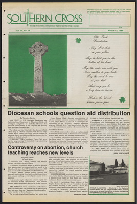 "Southern Cross 1986, Volume 75 No. 10" by Diocese of San Diego, California