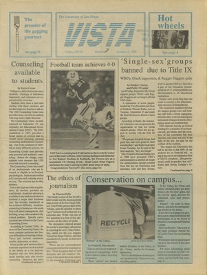 "Vista: October 5, 1989" by University of San Diego